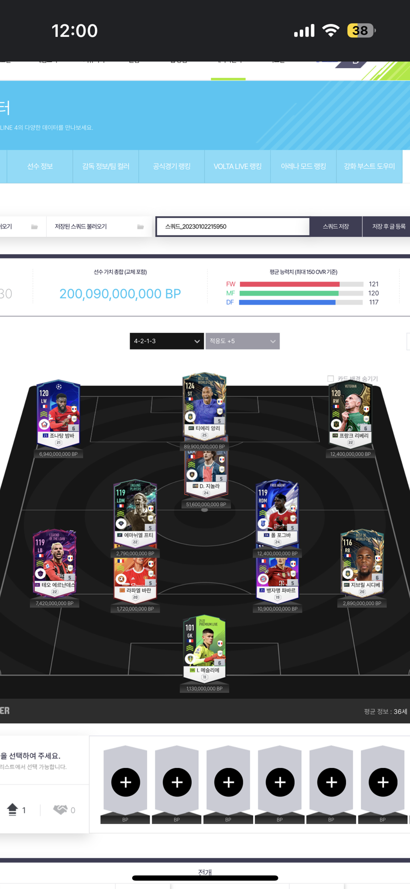 Fc 온라인 인벤 2천억 스쿼드 둘 중 뭐하지 Fc 온라인 인벤 팀전술 평가 상담 게시판