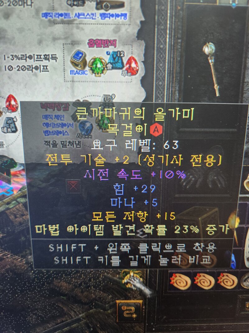성기사 전투 목걸이 디아블로2 자유 게시판 디아블로2 인벤