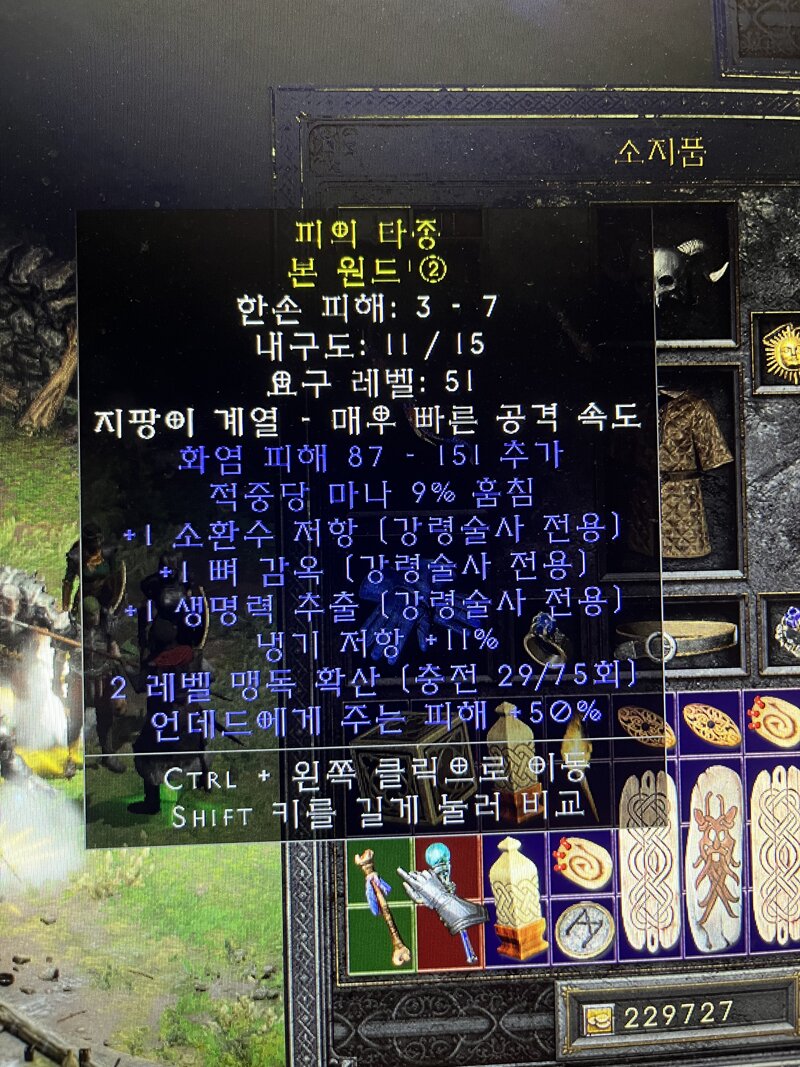 완드지팡이 두개 디아블로 잡고 나왔는데 디아블로2 득템and자랑 게시판 디아블로2 인벤