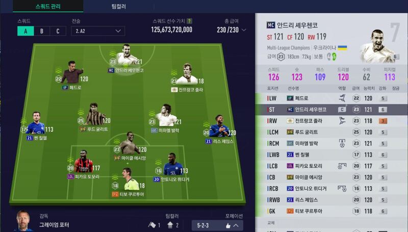 Fc 온라인 인벤 첼시 스쿼드 조언부탁드립니다 Fc 온라인 인벤 감독모드 게시판