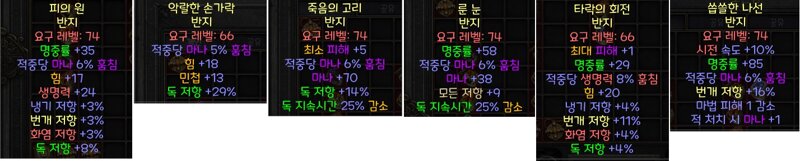 듀얼링 마흡생흡링 디아블로2 득템and자랑 게시판 디아블로2 인벤
