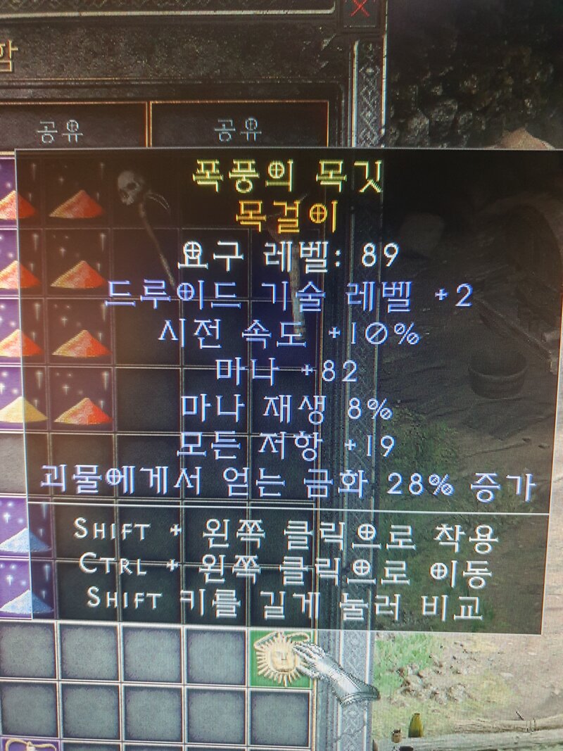 드루이드 10패케목걸이 감정부탁드려요 디아블로2 득템and자랑 게시판 디아블로2 인벤