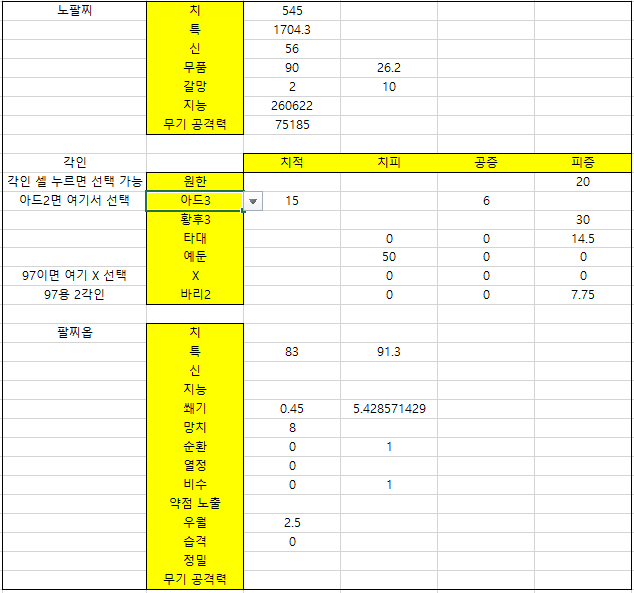 로스트아크 인벤 332 기준 팔찌 각인 효율 계산기 Betaver 로스트아크 인벤 아르카나 게시판