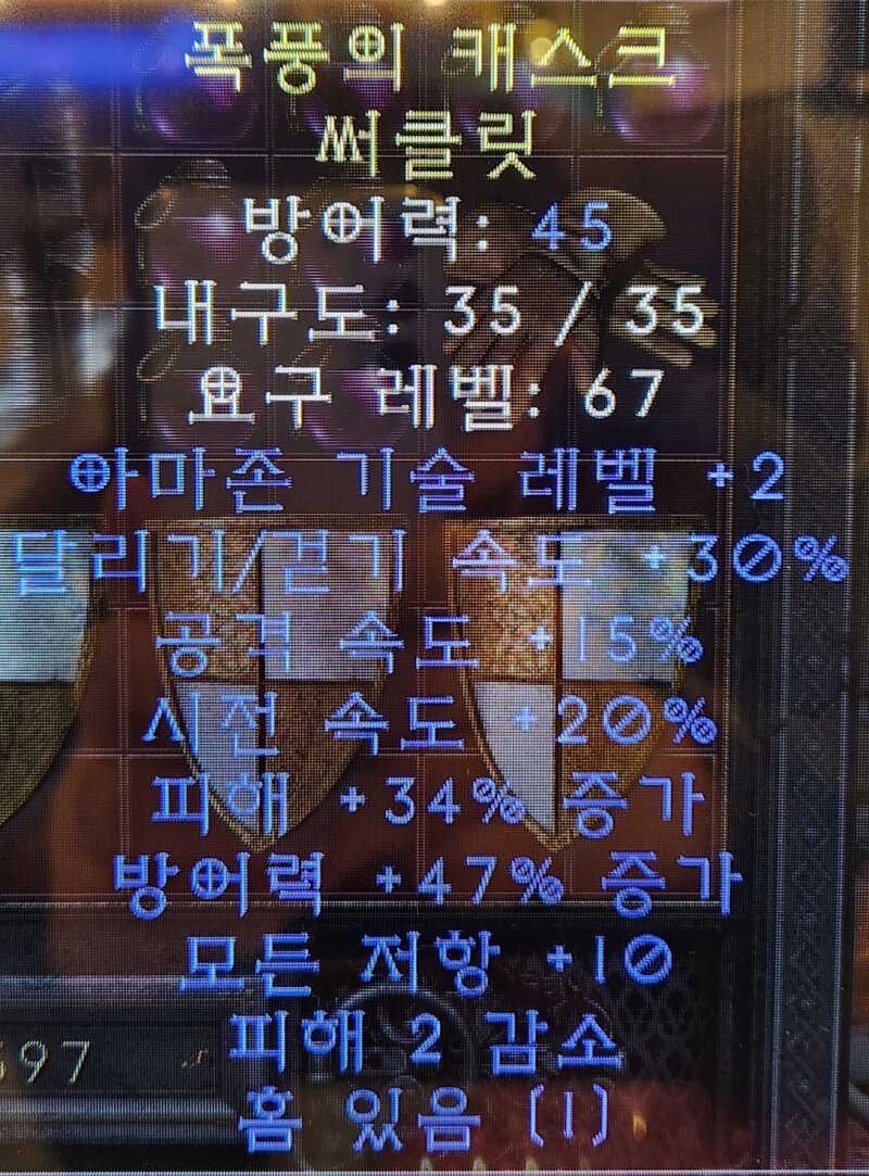 아마 쌍패 올레 뚜껑입니다 디아블로2 자유 게시판 디아블로2 인벤