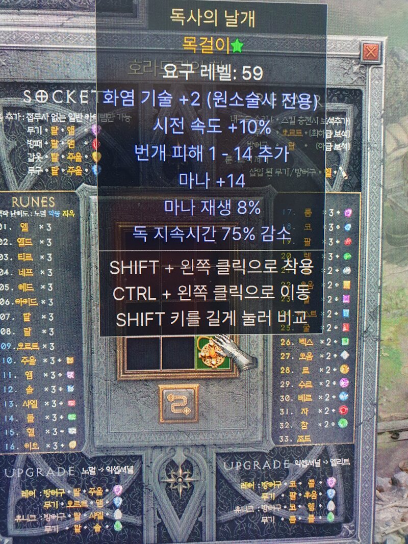 화염소서 이런 목걸이 쓰나요 디아블로2 자유 게시판 디아블로2 인벤