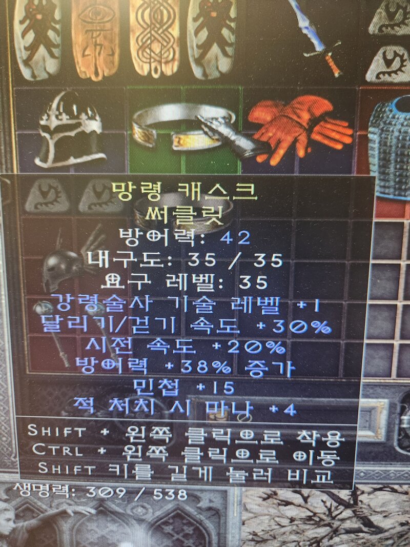네크 써클릿 아숩네요 1스킬 디아블로2 득템and자랑 게시판 디아블로2 인벤