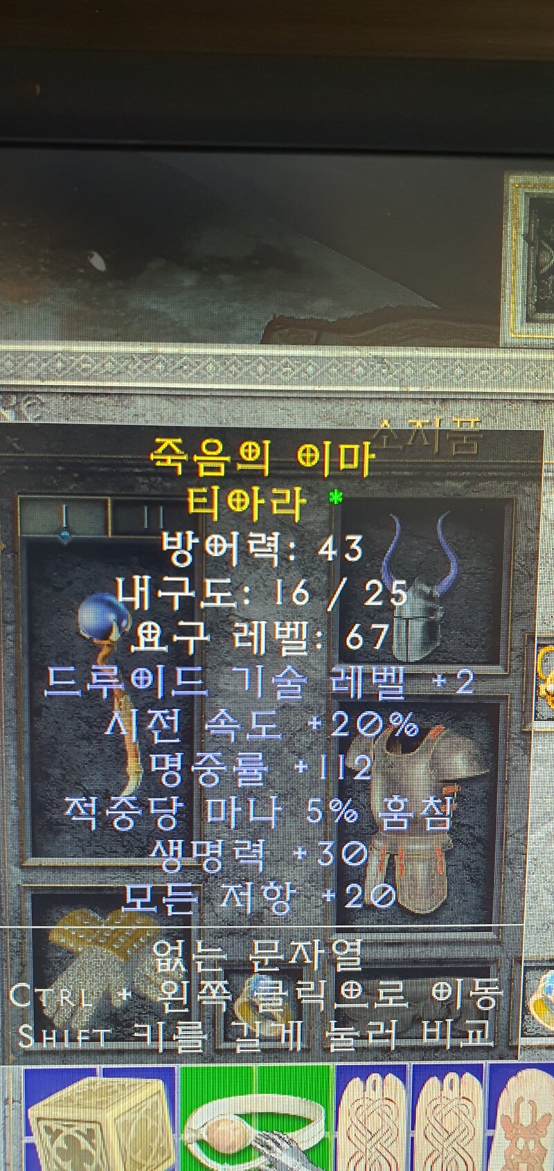 드루 뚜껑 좀 봐주세요 디아블로2 드루이드 게시판 디아블로2 인벤