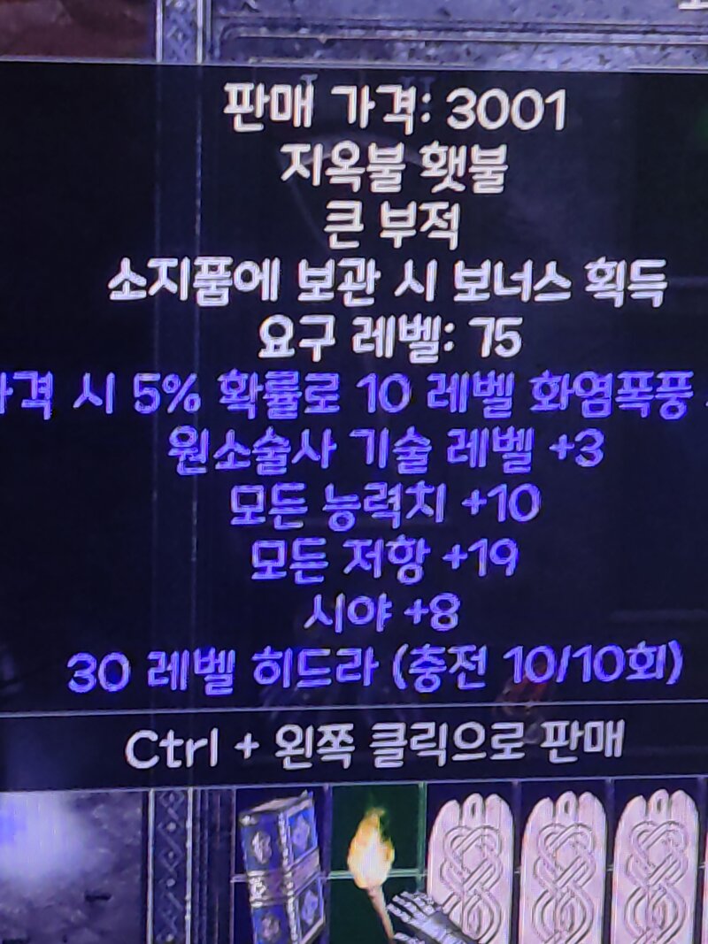 소서 횃불좀 봐주실분 디아블로2 자유 게시판 디아블로2 인벤