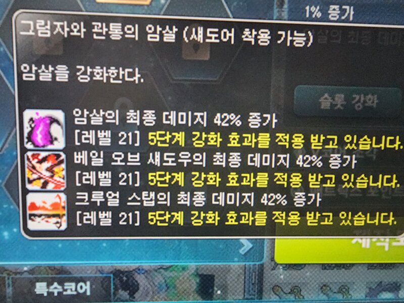 메이플스토리 인벤 섀도 고수님들 코강점 봐주세요 메이플스토리 인벤 자유게시판