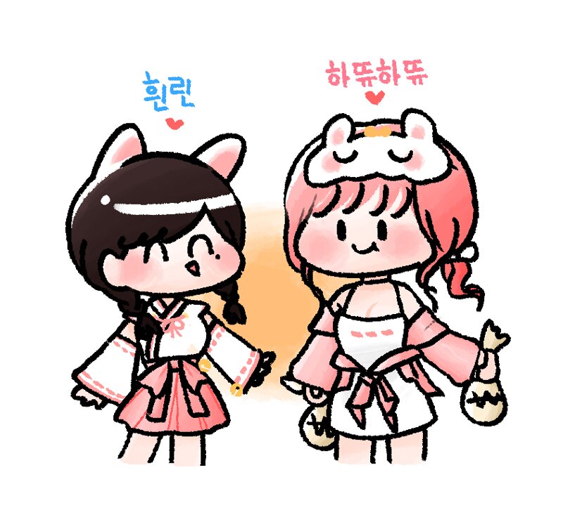 마비노기영웅전 인벤 추가 삐약짹 님이 선물로 하뜌님이랑 저 그려 주셨어요 마영전 인벤 벨 게시판