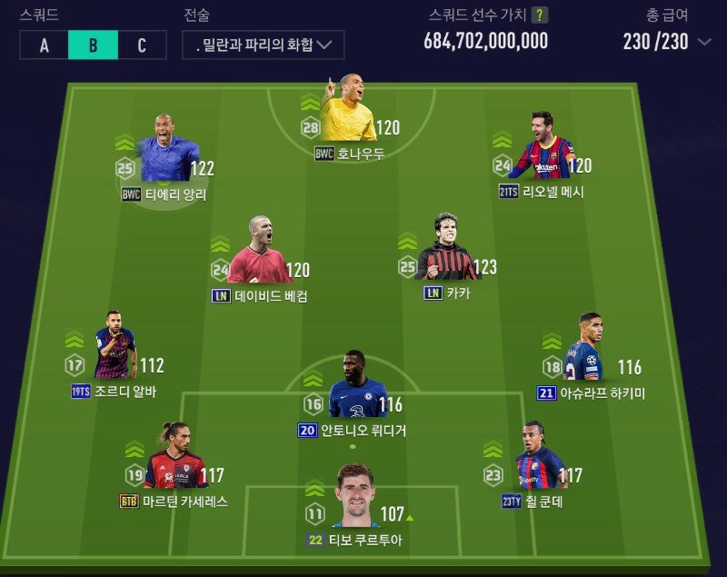 피파 온라인4 인벤 바르샤 센터백과 메시급여 고민 Abc 피파 온라인4 인벤 질문과 답변 게시판
