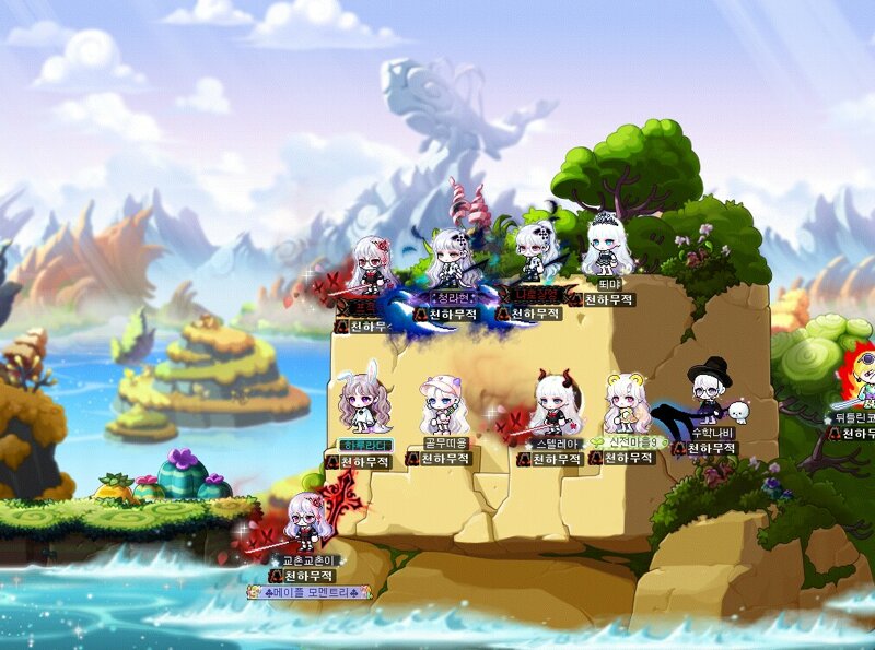 메이플스토리 인벤 ⭐ 루나 Lv30 만렙 길드 천하무적 길드원 모집합니다 플래그 수로 Lv210 이상
