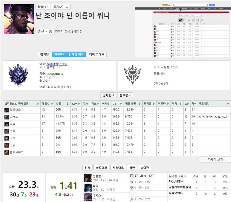 리그오브레전드 인벤 플1 ~ 다이아구간 생배 트롤러 Lol 사건 사고 게시판
