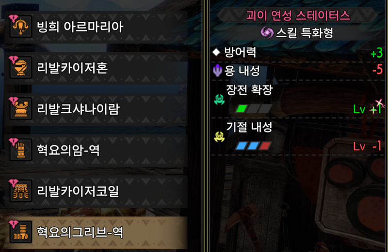 몬스터 헌터 와일즈 인벤 Mhrsb 라보 산탄 속사 빙희 아르마리아 V14 몬스터 헌터 인벤 장비 세팅