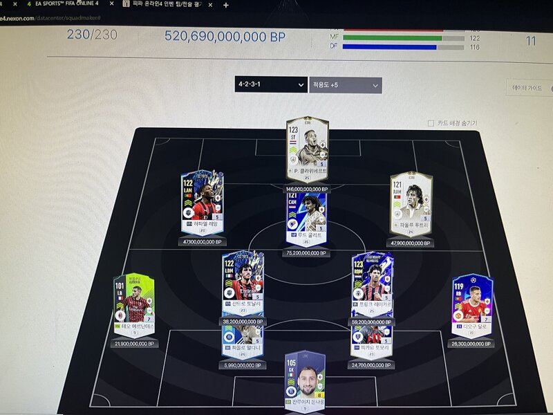Fc 온라인 인벤 5000억 밀란 스쿼드 봐주세요 Fc 온라인 인벤 팀전술 평가 상담 게시판