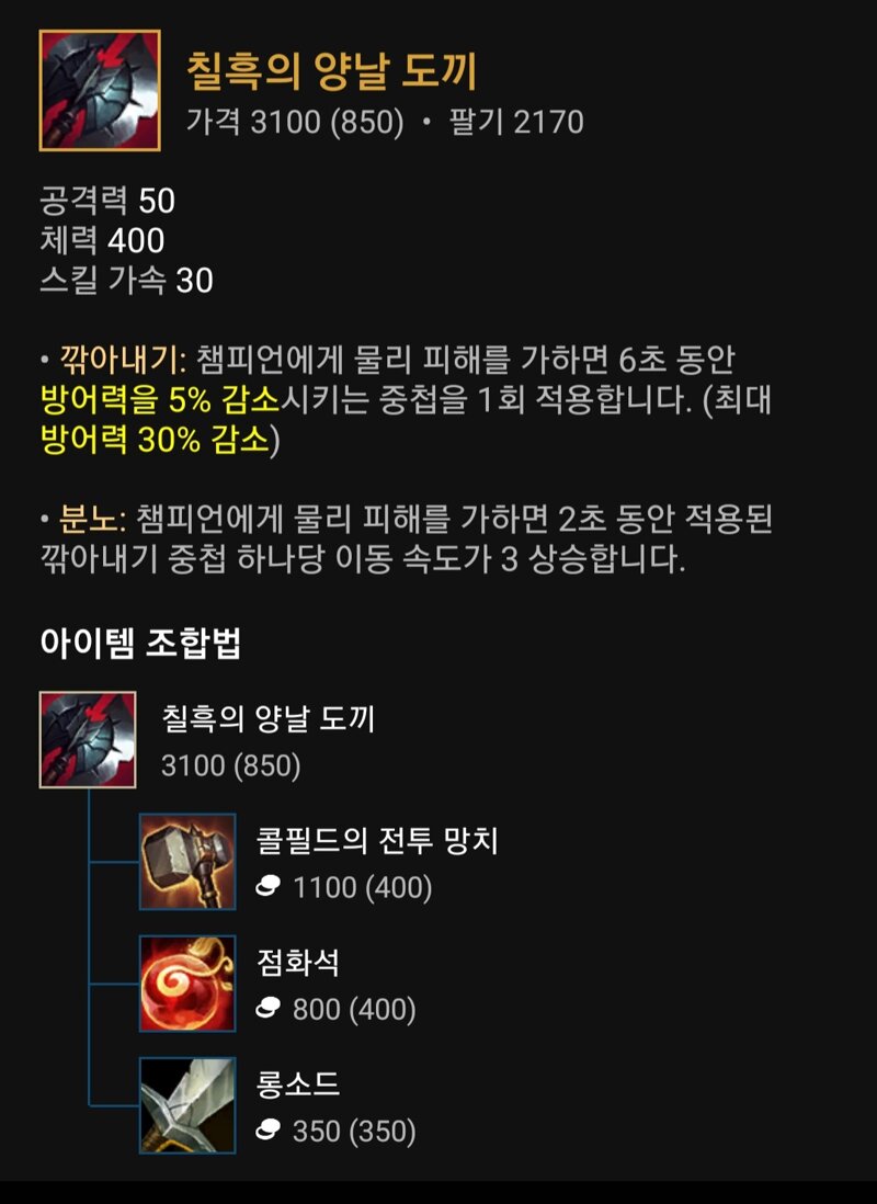 리그오브레전드 인벤 애쉬 패치후 개꿀템 Lol 봇 게시판
