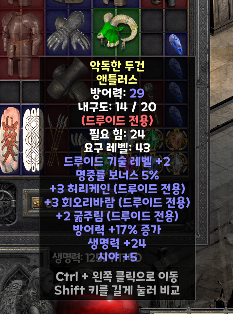 드루이드 뚜껑 감정좀해주세요~ 디아블로2 득템and자랑 게시판 디아블로2 인벤