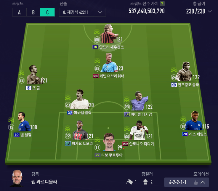 Fc 온라인 인벤 첼시 5000억 스쿼드 한번 봐주세요 Fc 온라인 인벤 팀전술 평가 상담 게시판