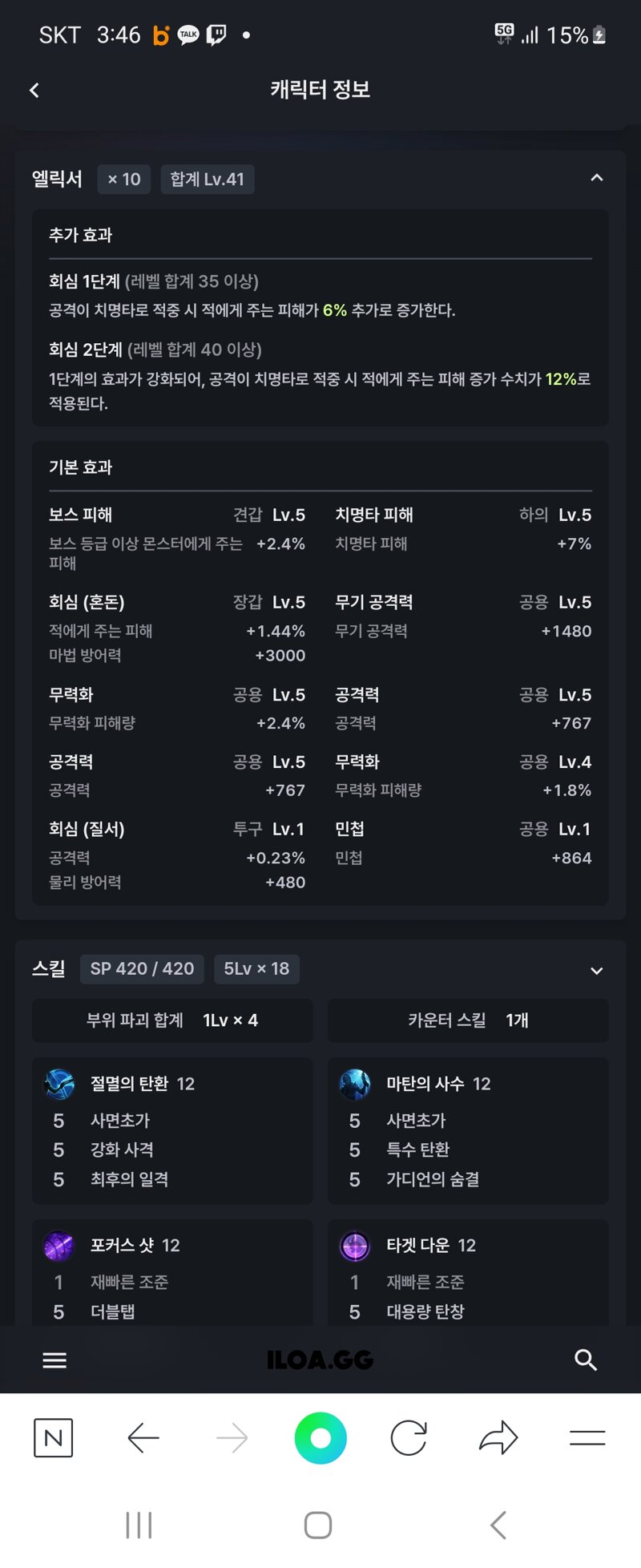 로스트아크 인벤 건슬 엘릭서 회심종결준종결 로스트아크 인벤 건슬링어 게시판