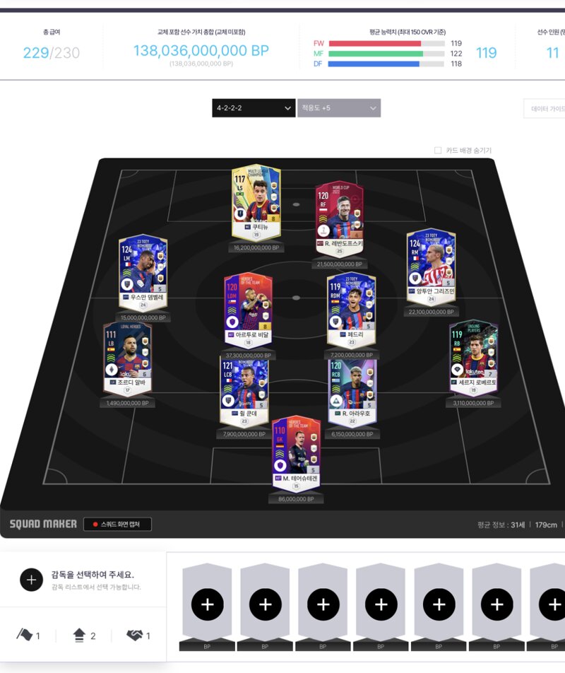 Fc 온라인 인벤 4222바르샤 Vs 른차붐 한국 Fc 온라인 인벤 팀전술 평가 상담 게시판