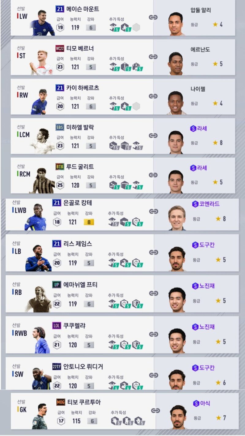 Fc 온라인 인벤 선생님들 첼시 도움이 필요합니다 Fc 온라인 인벤 감독모드 게시판