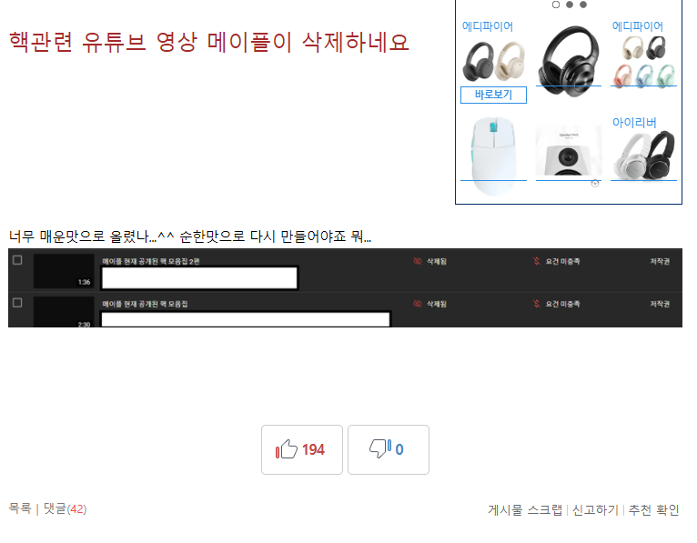이번 메이플 사태에 넥슨의 대처는 오픈이슈갤러리 인벤