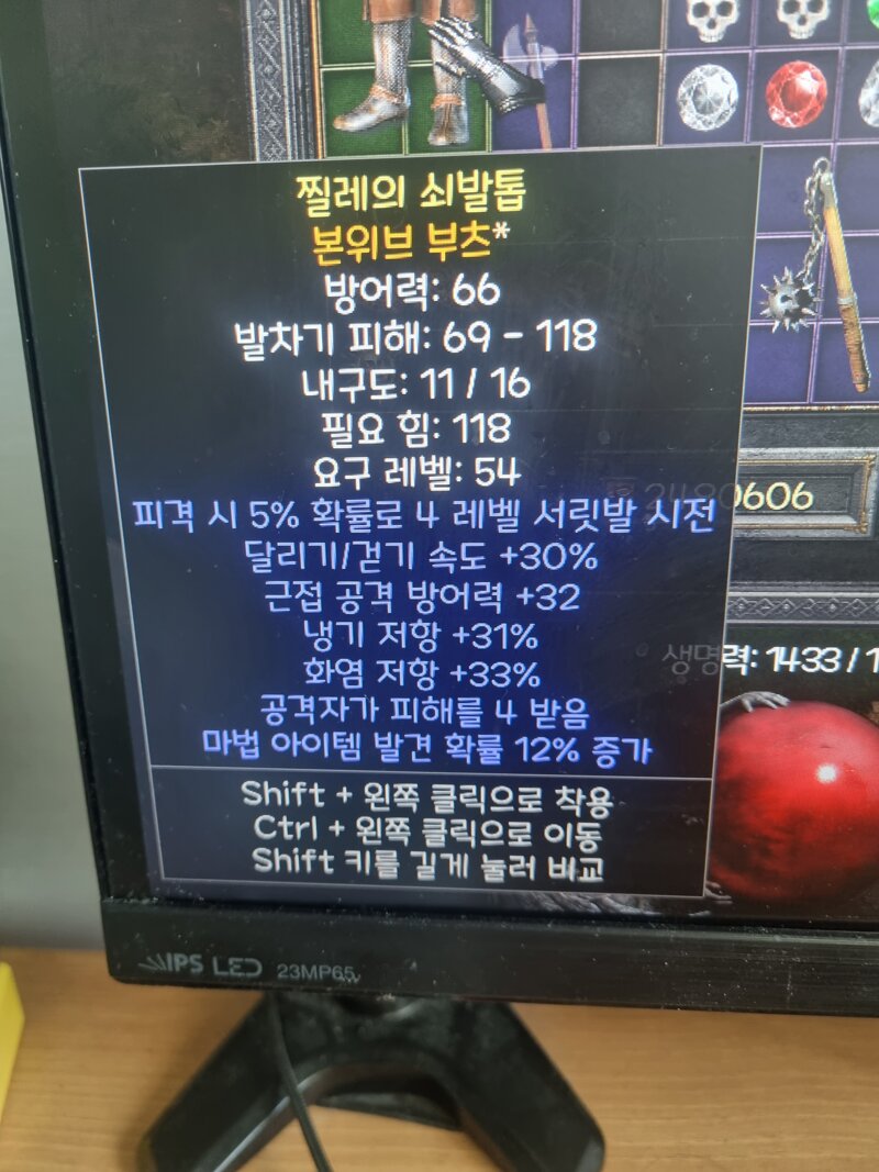형들 이거 어때요 부츠인데 디아블로2 득템and자랑 게시판 디아블로2 인벤
