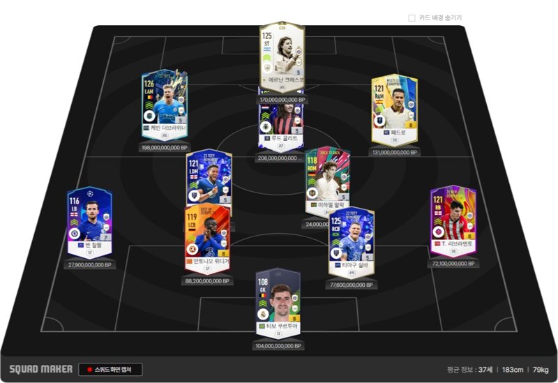 Fc 온라인 인벤 첼시 1조 스쿼드 조언 부탁드립니다 Fc 온라인 인벤 자유게시판