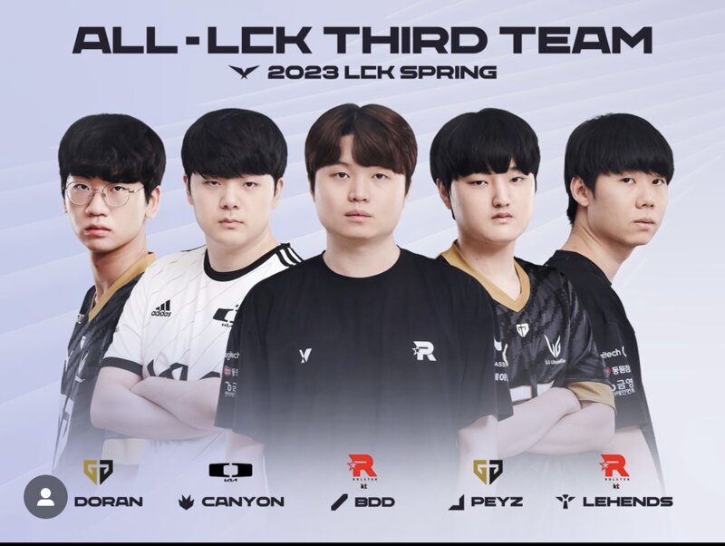 리그오브레전드 인벤 2023 Lck 스프링 어워드 올프로 공개 Lol 실시간 유저 정보 게시판