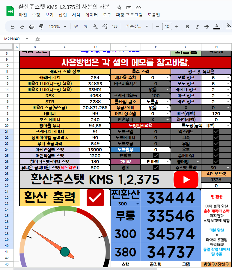 메이플스토리 인벤 스탯환산기 무릉and보스 질문드려요 메이플스토리 인벤 도적 직업게시판