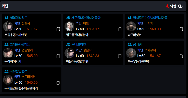로스트아크 인벤 하브1 6파티에 12만하고 도망간 카단섭절구들간다입닫아 박제 로스트아크 인벤 서버 사건사고 게시판