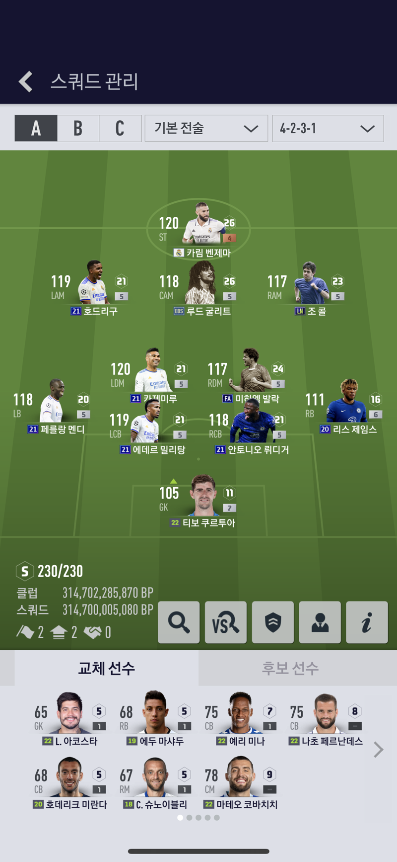 Fc 온라인 인벤 3000억 첼레알 스쿼드 평가좀요 Fc 온라인 인벤 팀전술 평가 상담 게시판