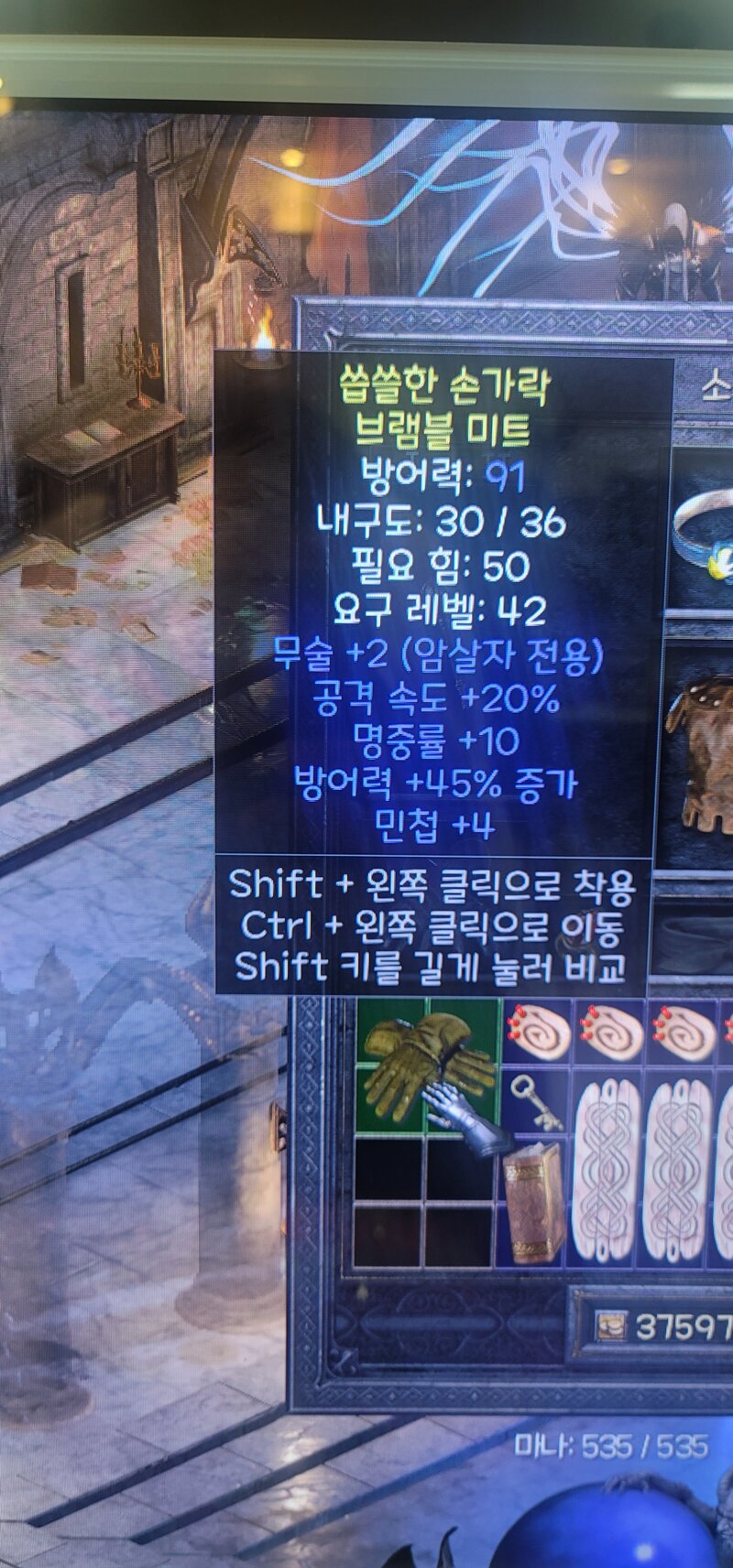 장갑 감정부탁드려요 디린이 디아블로2 득템and자랑 게시판 디아블로2 인벤