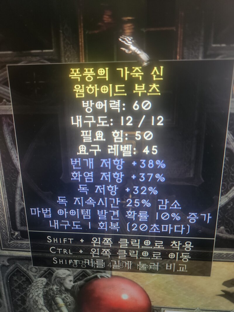 부츠 감정좀요 디아블로2 득템and자랑 게시판 디아블로2 인벤