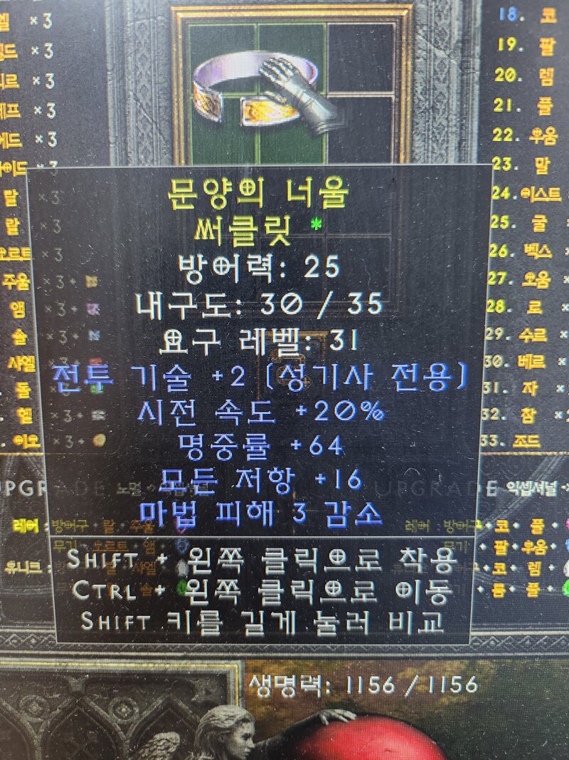 팔라 써클릿 감정부탁합니다 디아블로2 득템and자랑 게시판 디아블로2 인벤