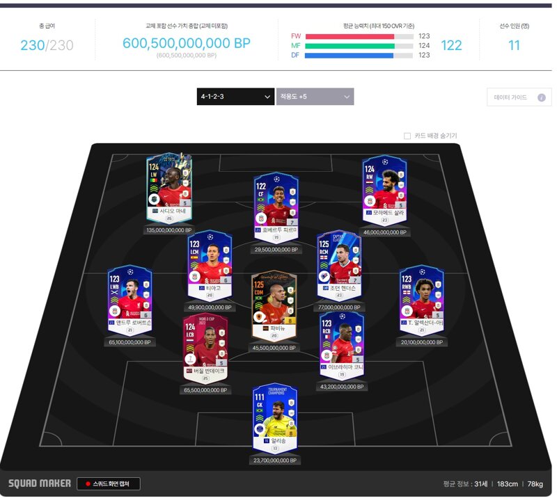 Fc 온라인 인벤 6천억 레알리버풀 팀갈고민중 조언 부탁 드립니다 Fc 온라인 인벤 팀전술 평가 상담 게시판