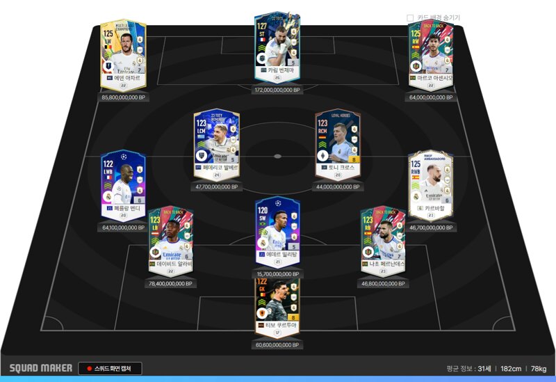 Fc 온라인 인벤 급여 240 7천억 레알마드리드 스쿼드 Fc 온라인 인벤 감독모드 게시판