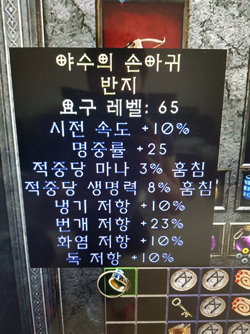 패케 듀얼 올레지링 감정 부탁 드립니다 디아블로2 득템and자랑 게시판 디아블로2 인벤