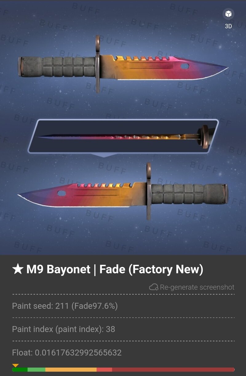 팟벤 M9 페이드 판매합니다 카스글옵csgo 파티 인벤
