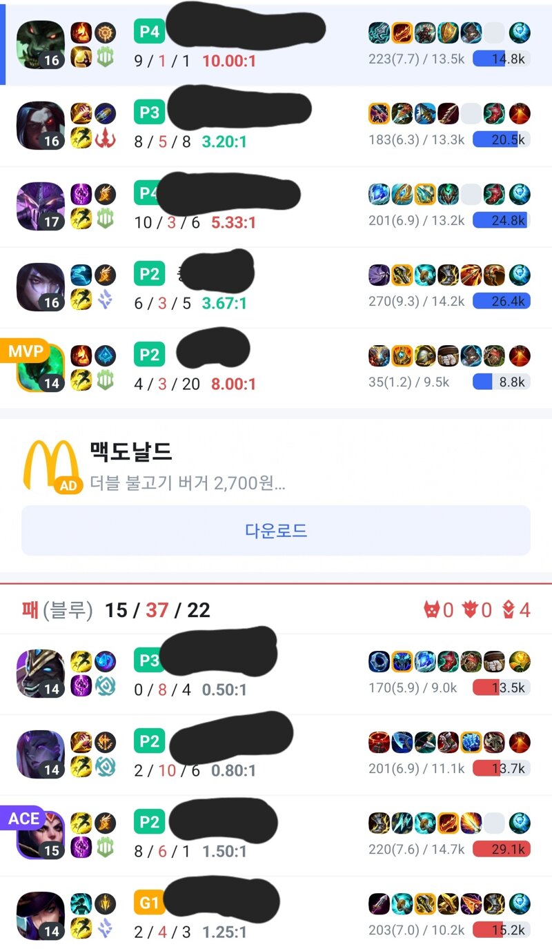 리그오브레전드 인벤 구인수 워윅 몬가 몬가임 Lol 탑 게시판