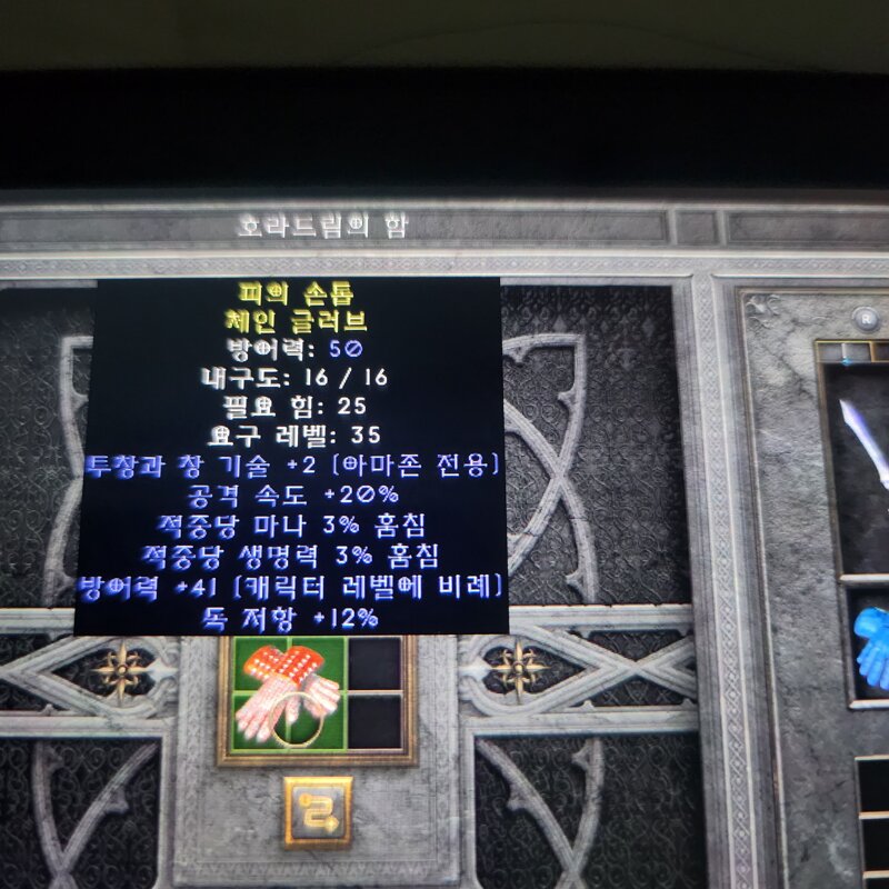 자벨장갑 시세좀알려주세요 디아블로2 아마존 게시판 디아블로2 인벤
