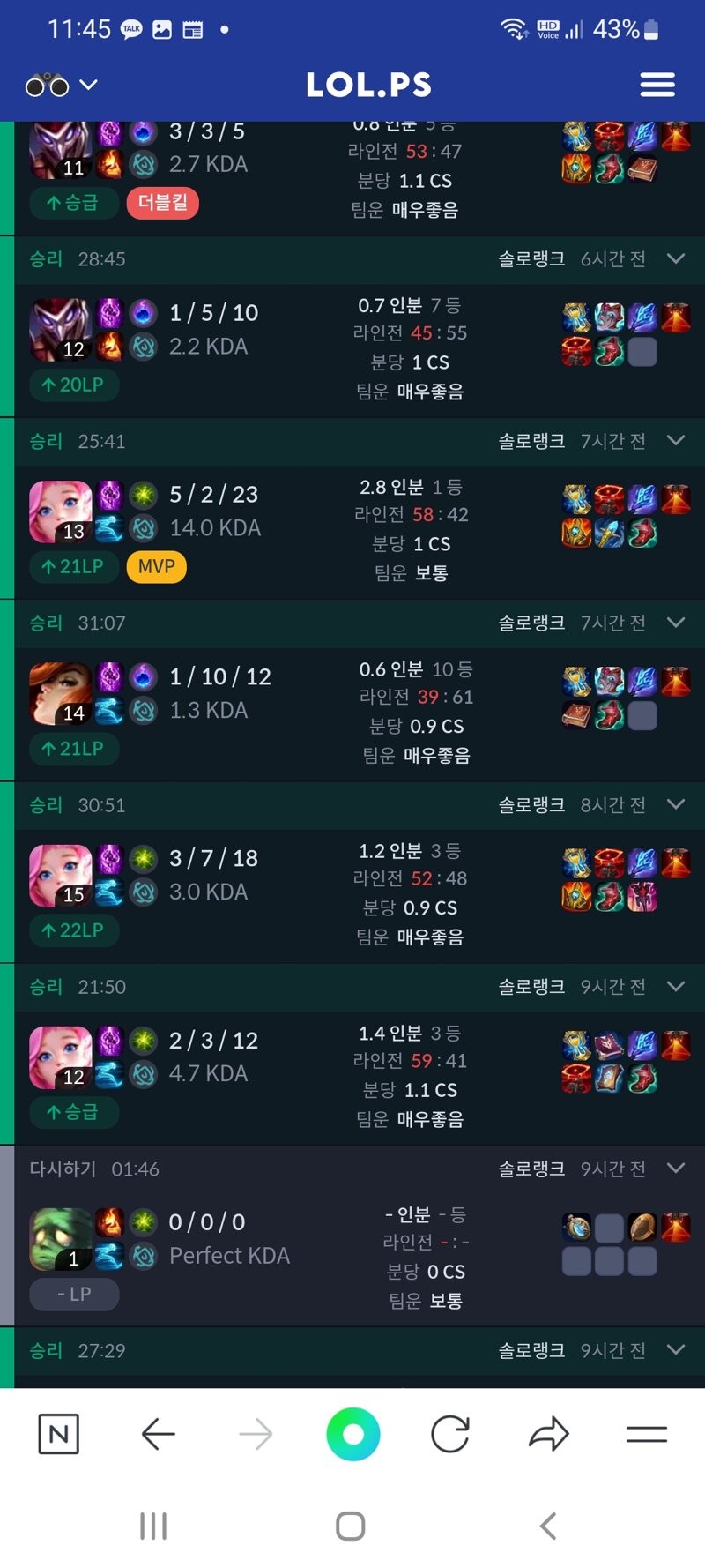 리그오브레전드 인벤 연승깨짐11승1패 샤코9할이 딱 말해줌 팀운ㅈ망겜 Lol 서포터 게시판