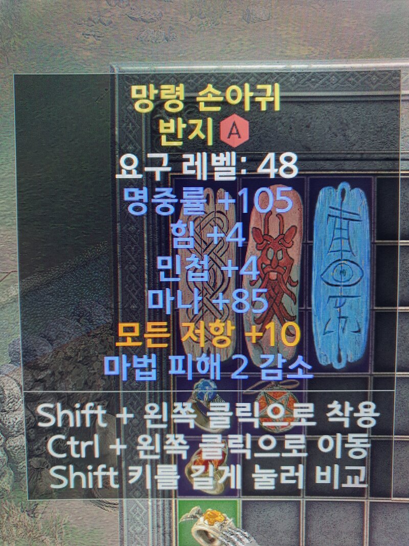 이것도 환인가요 흡수 옵션이 없는데 디아블로2 득템and자랑 게시판 디아블로2 인벤