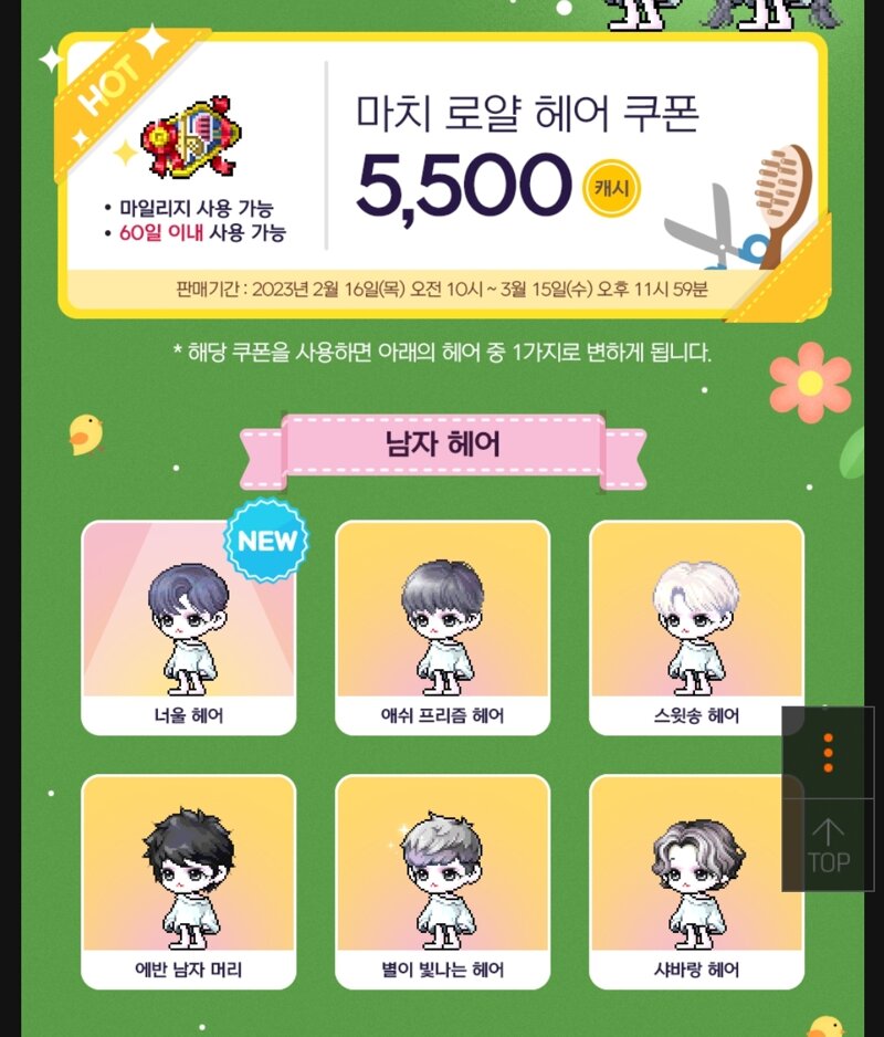 메이플스토리 인벤 남캐헤어 랜덤일때 선택일때 비교 메이플스토리 인벤 자유게시판
