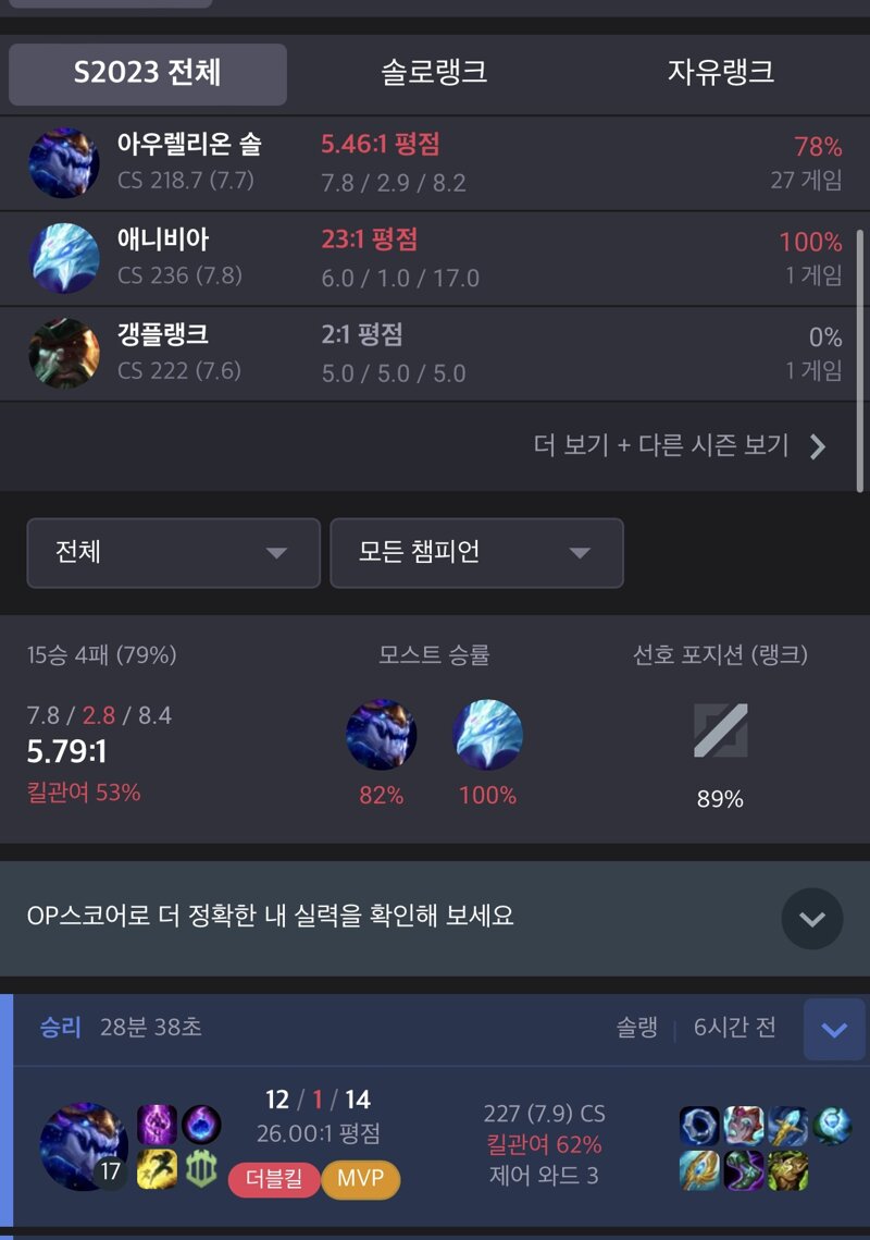 리그오브레전드 인벤 지금 아우솔은 밸런스 나름 잘잡힘 Lol 미드 게시판