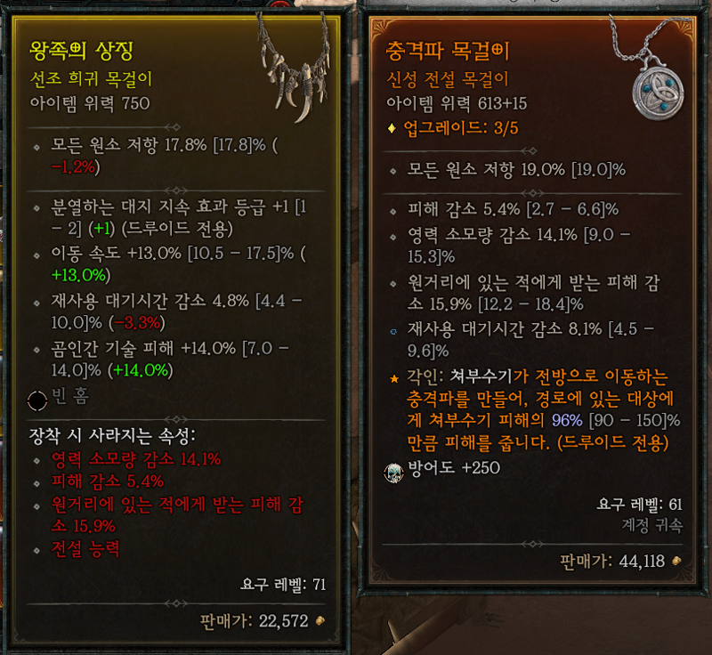 디아블로4 인벤 목걸이 마부 한번 봐주세용 디아블로4 인벤 드루이드 게시판