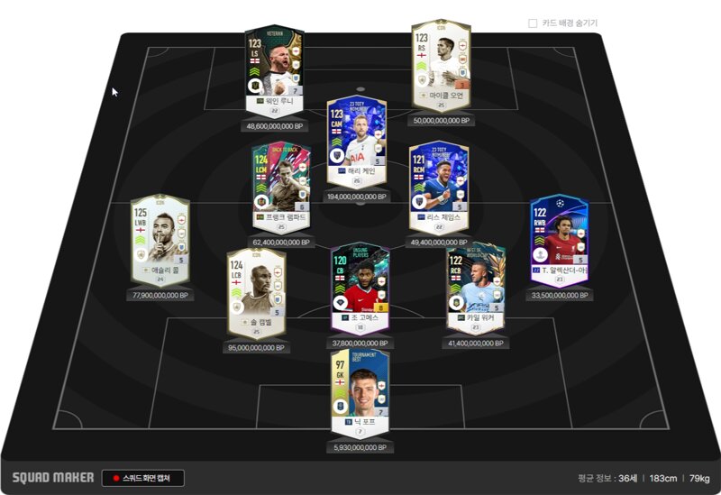 Fc 온라인 인벤 잉글랜드 7000억 스쿼드 1000억 있는데 어디 보강할까요 Fc 온라인 인벤 팀전술 평가 상담 게시판