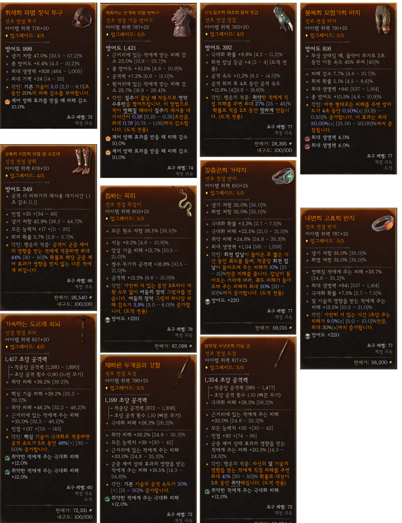 디아블로4 인벤 레벨78 도적 회칼2덫 악몽 60단 성공 And 스킬트리입니다 디아블로4 인벤 도적 게시판