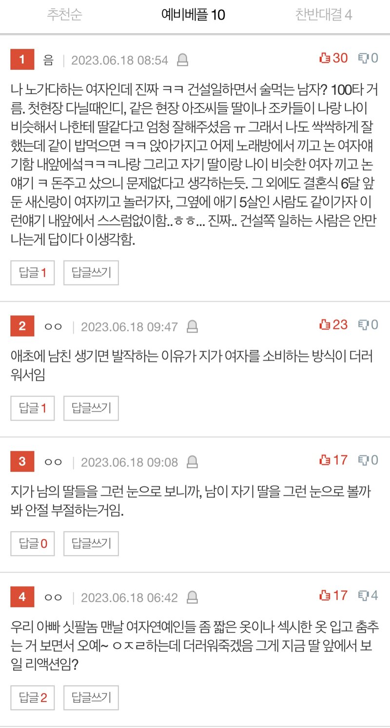 딸뻘 여자 좋아하는 남자가 역겹다는 여자들 오픈이슈갤러리 인벤