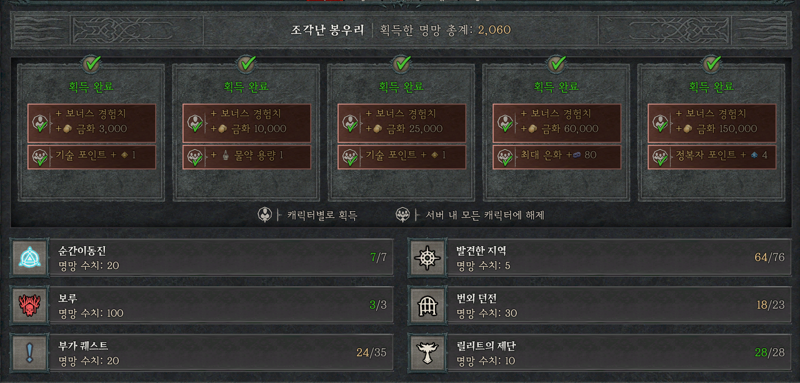 디아블로4 인벤 명망 5단계 계산 디아블로4 인벤 자유 게시판